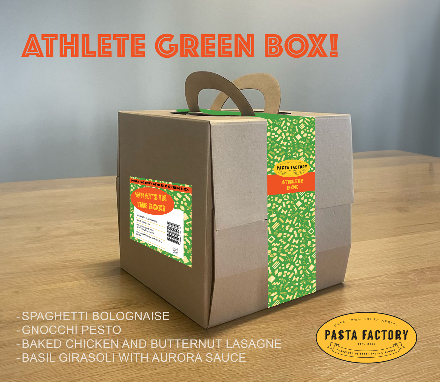Athletes Green Box – Pasta Factory SA